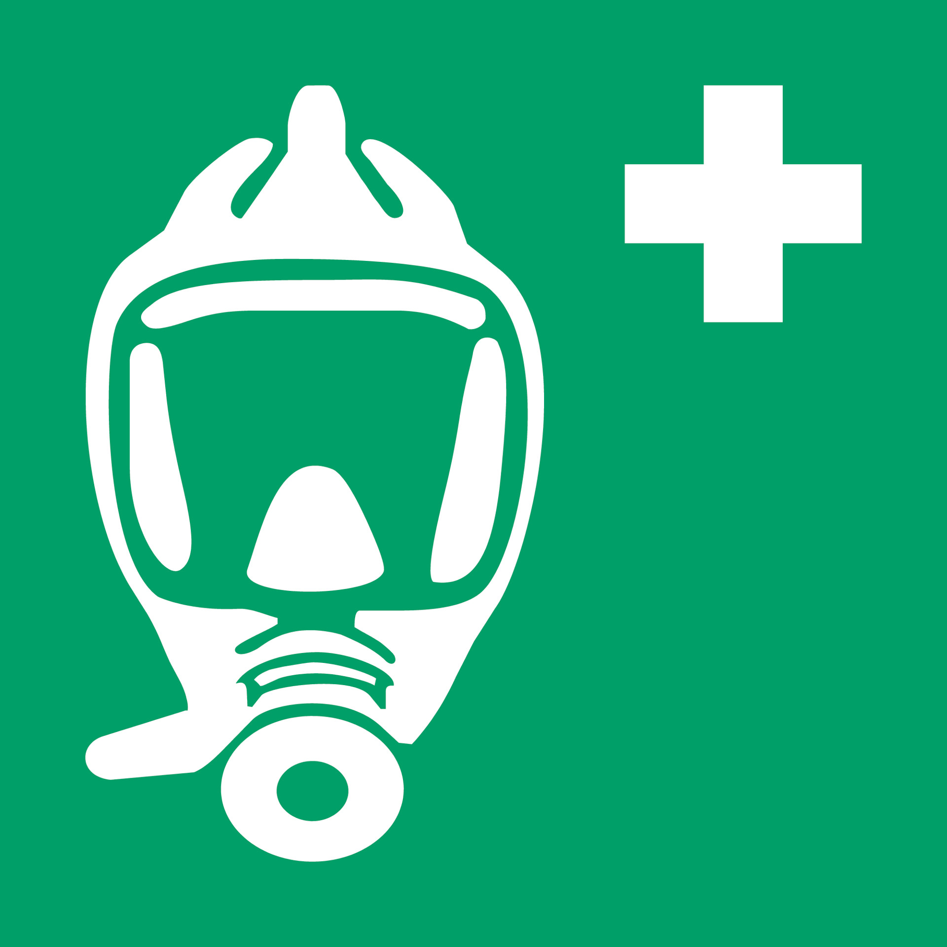 Safety sign Emergency escape breathing device