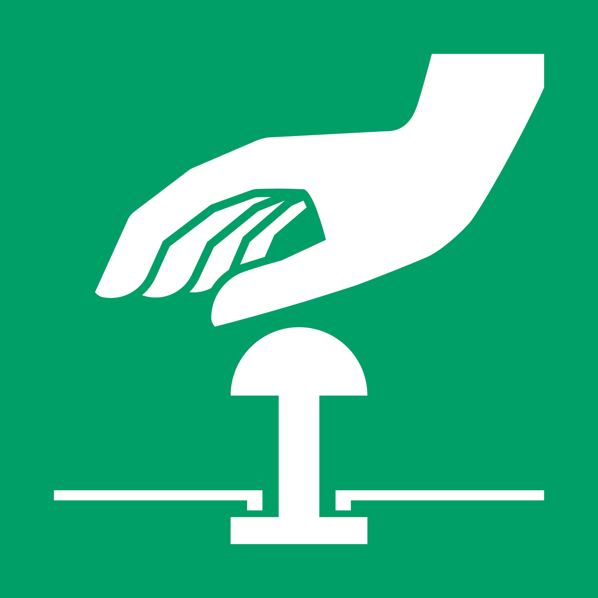 Safety sign Emergency stop button