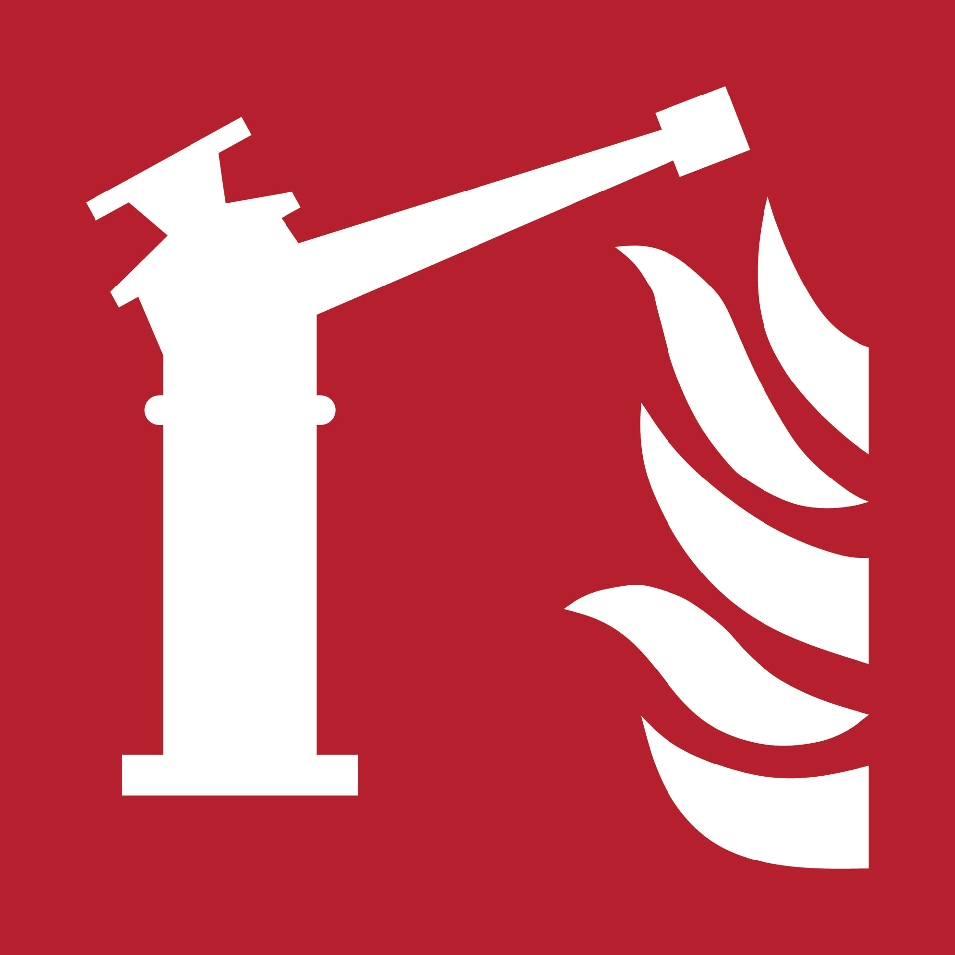 Safety sign Fire monitor, Red