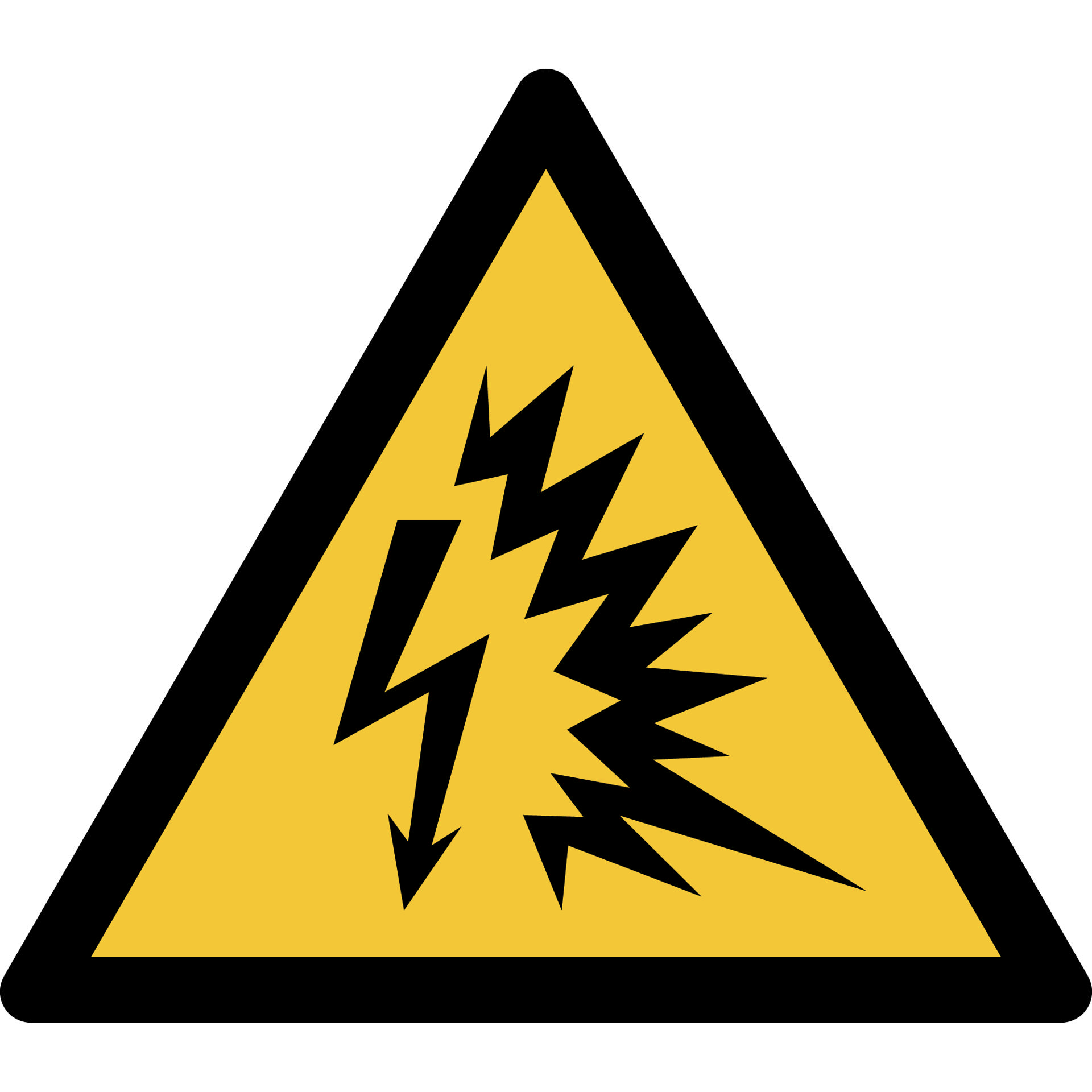 Safety sign Warning Arc flash, Yellow