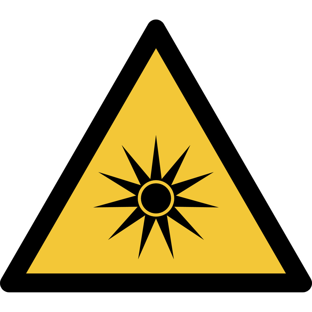 Safety sign Warning Optical radiation