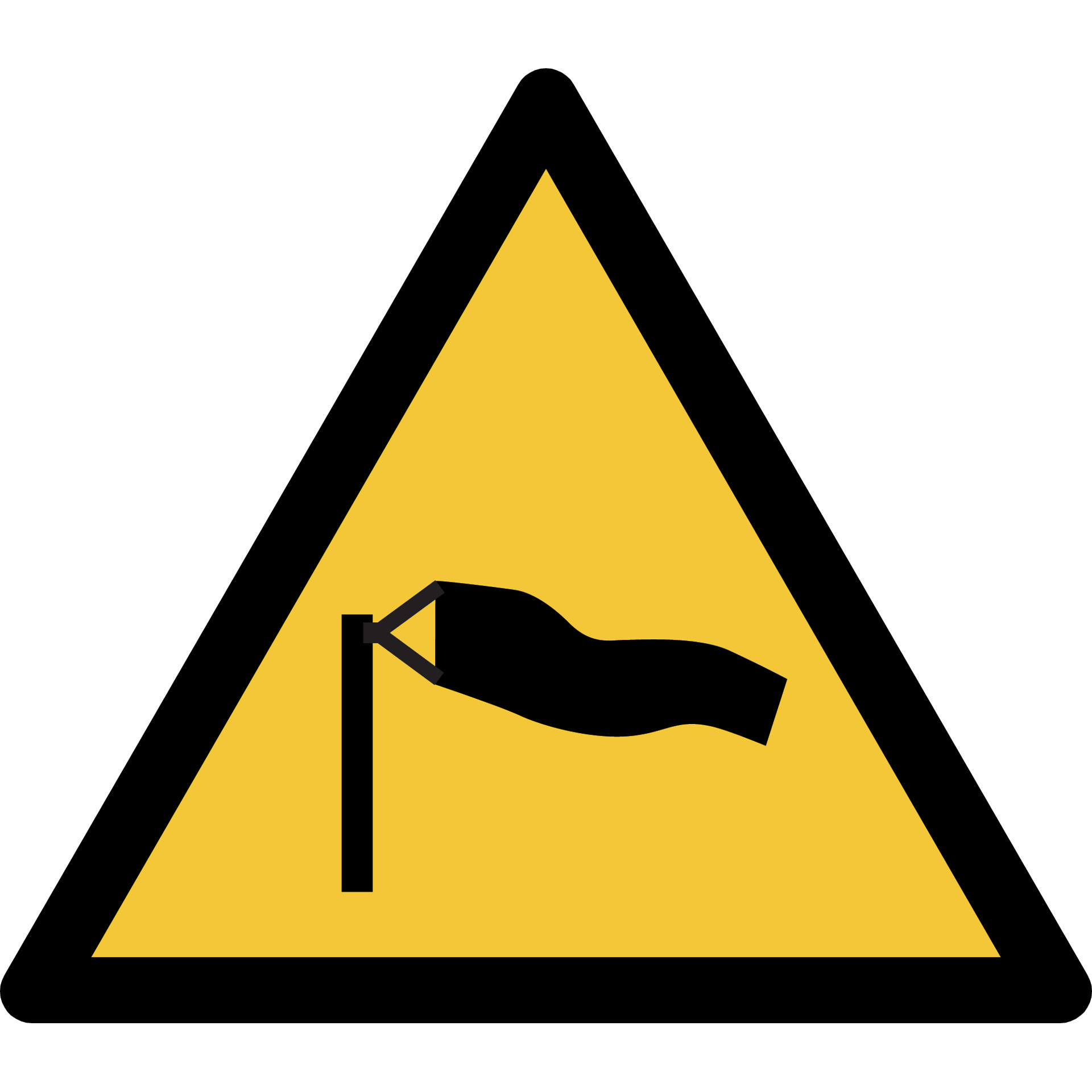 Safety sign Warning Strong winds