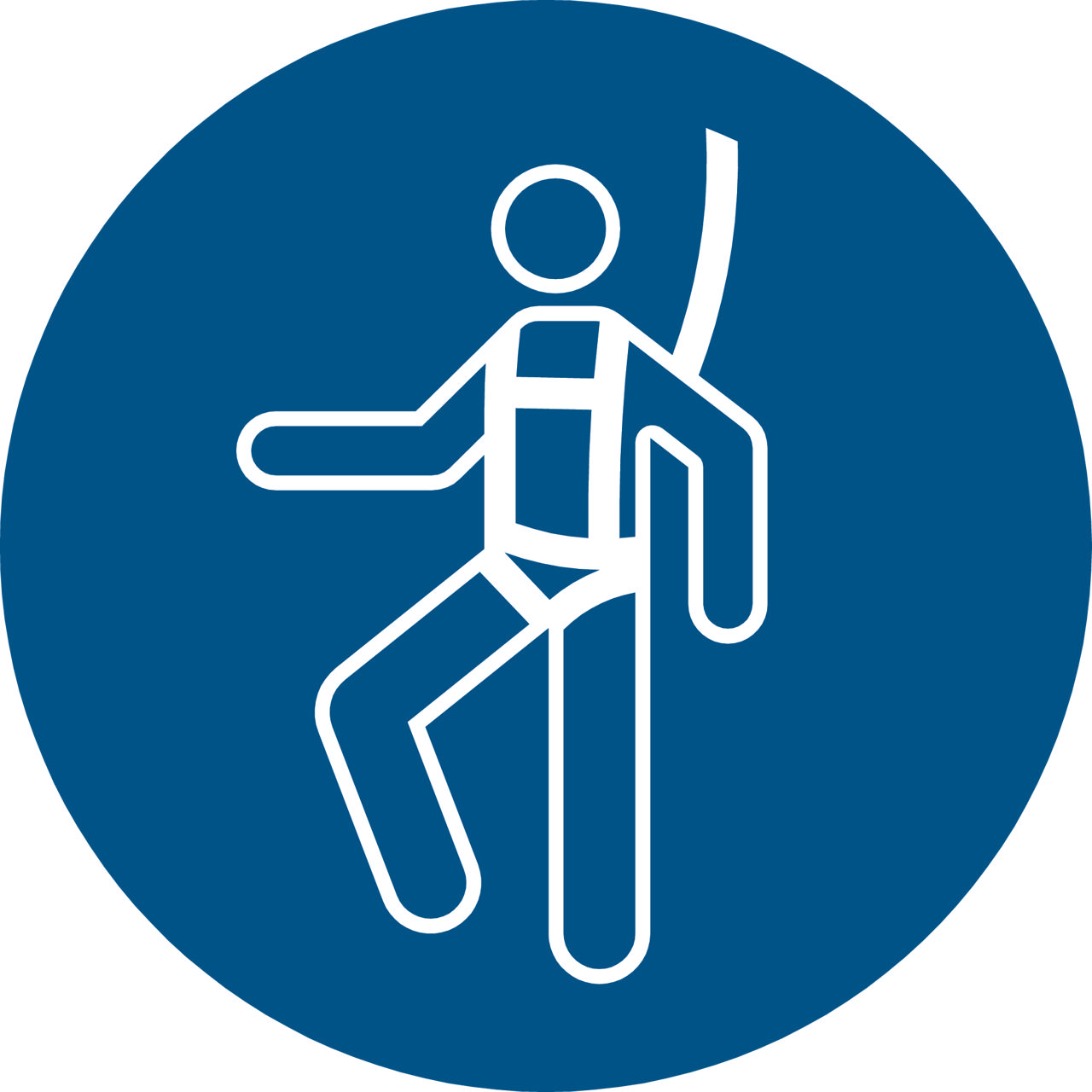 Safety sign Wear a safety harness, Blue